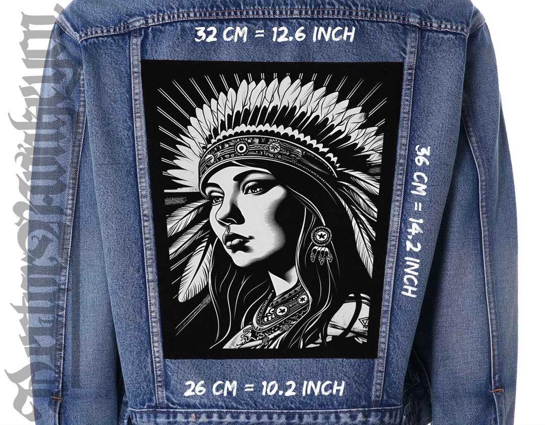 Apache Indian Girl Backpatch: Versatile Style for Jackets, Vests ...