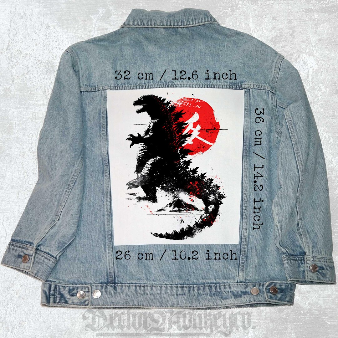 Godzilla Canvas Backpatch for Jacket, Vest & Flannel – Iconic Kaiju Art ...