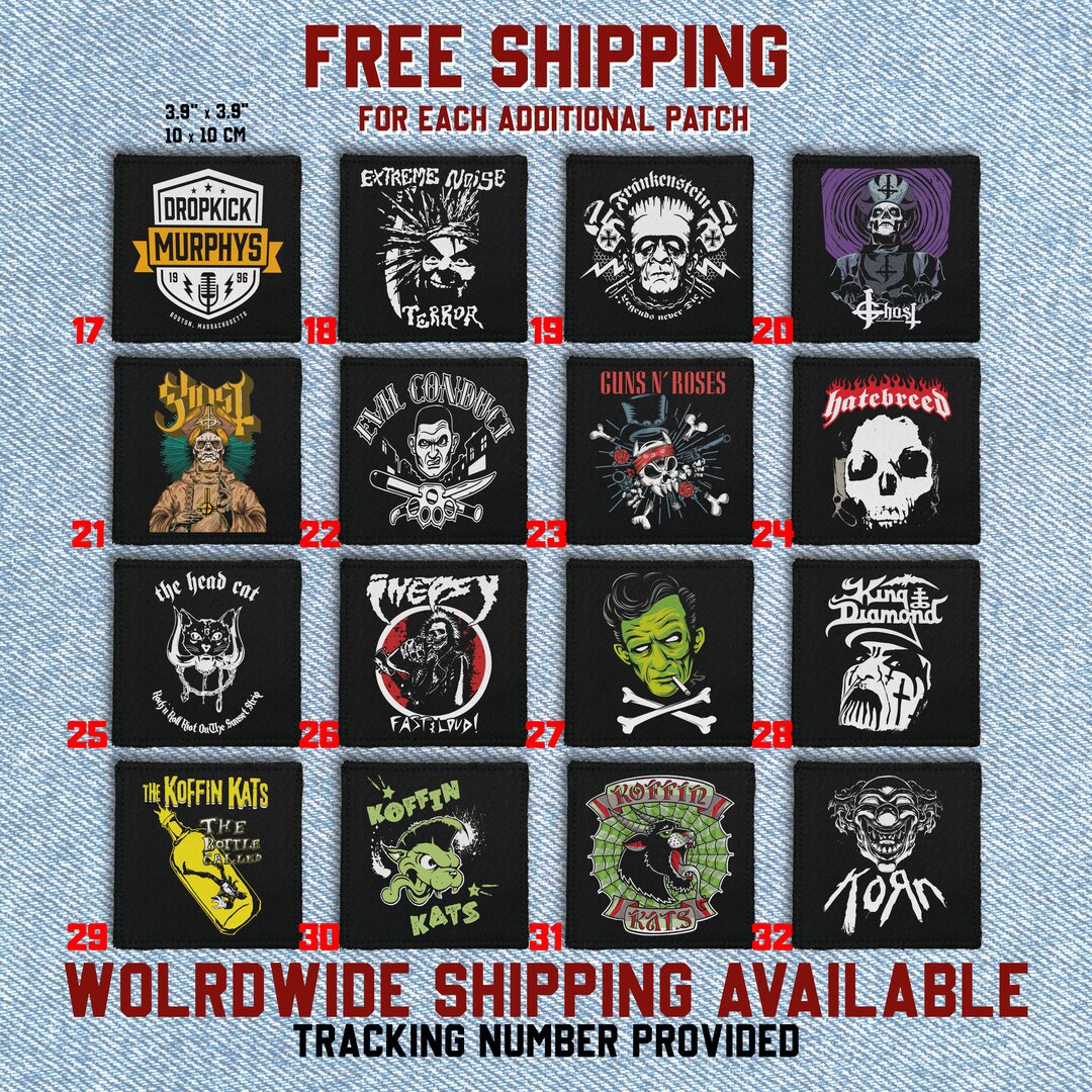 Sew-on Patches 2: Diverse Models of Rock Patches,hardcore Punk and Metal Band Patches, Custom ...