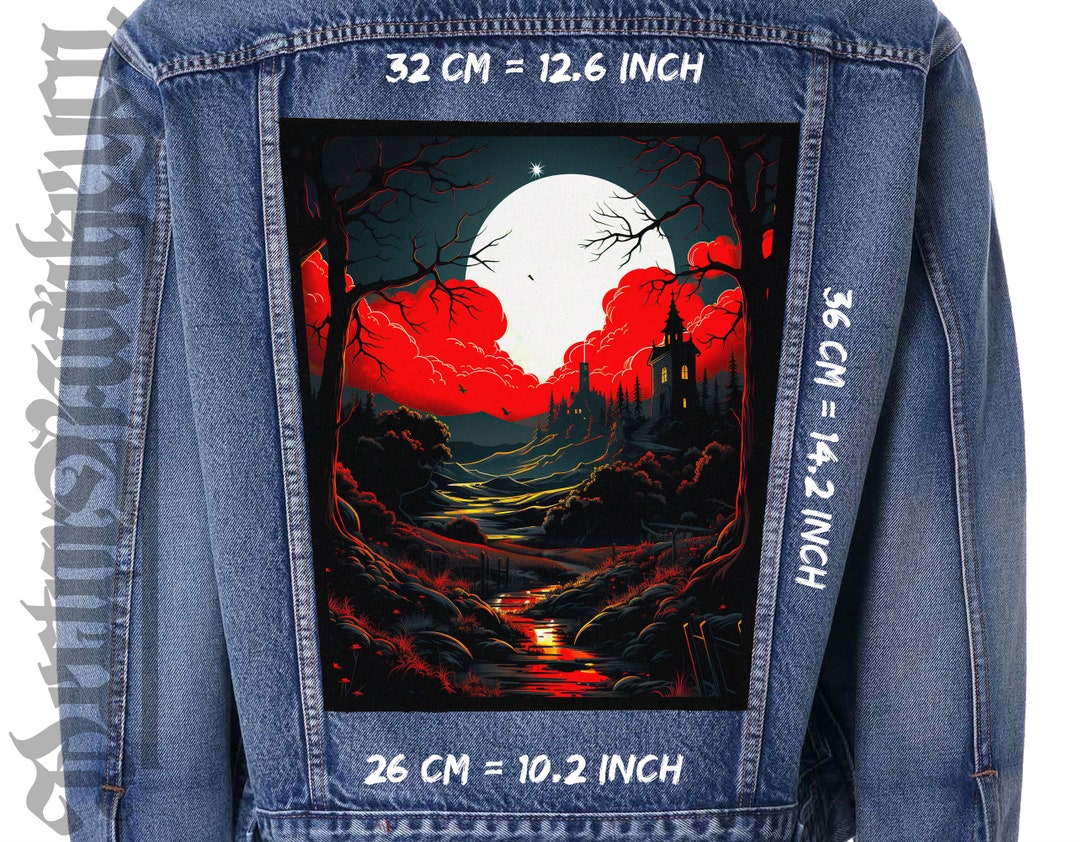 Ghost Town Back Patch: Black Canvas Jacket Vest Patch - Etsy