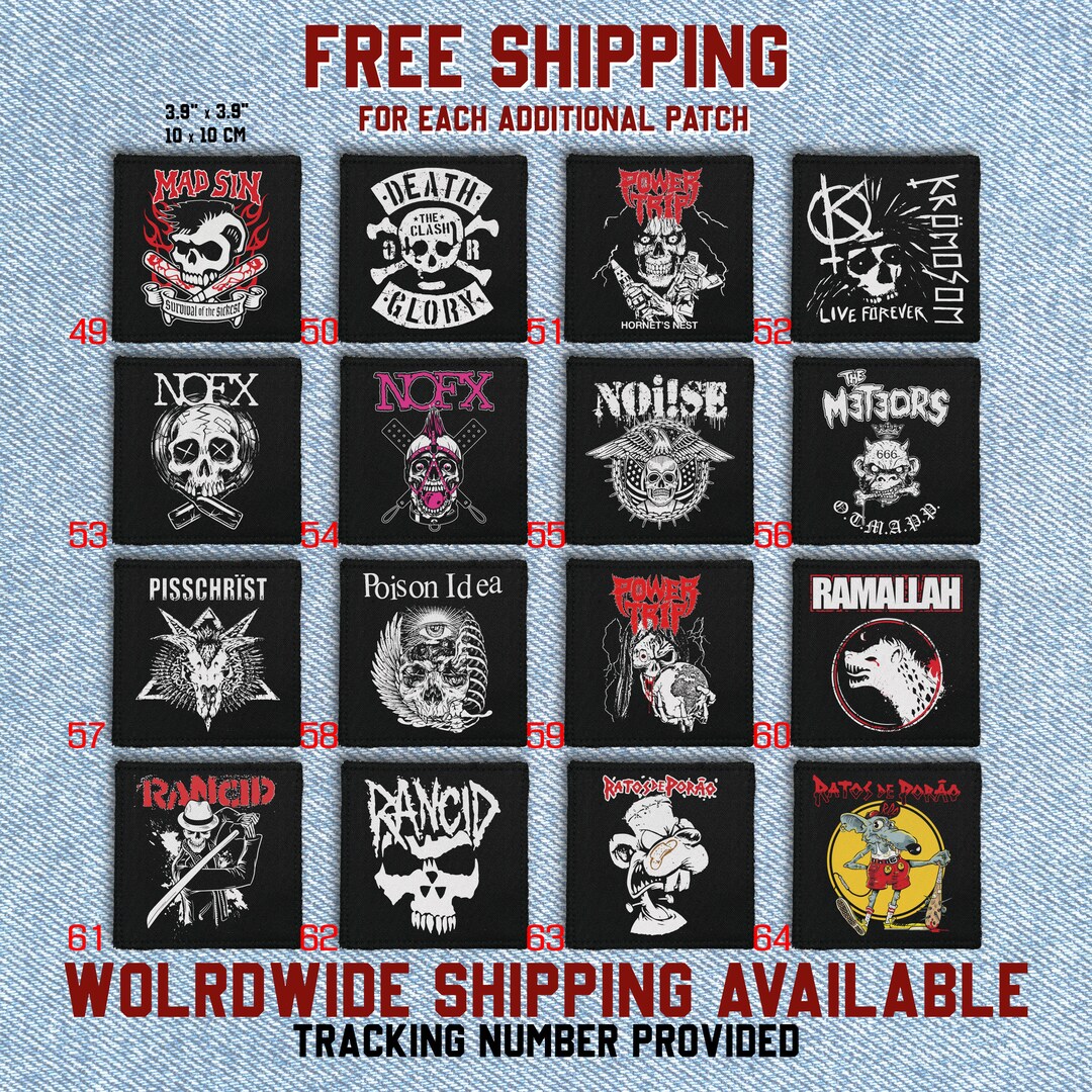Sew-on Patches 4: Diverse Models of Rock Patches,hardcore Punk and ...
