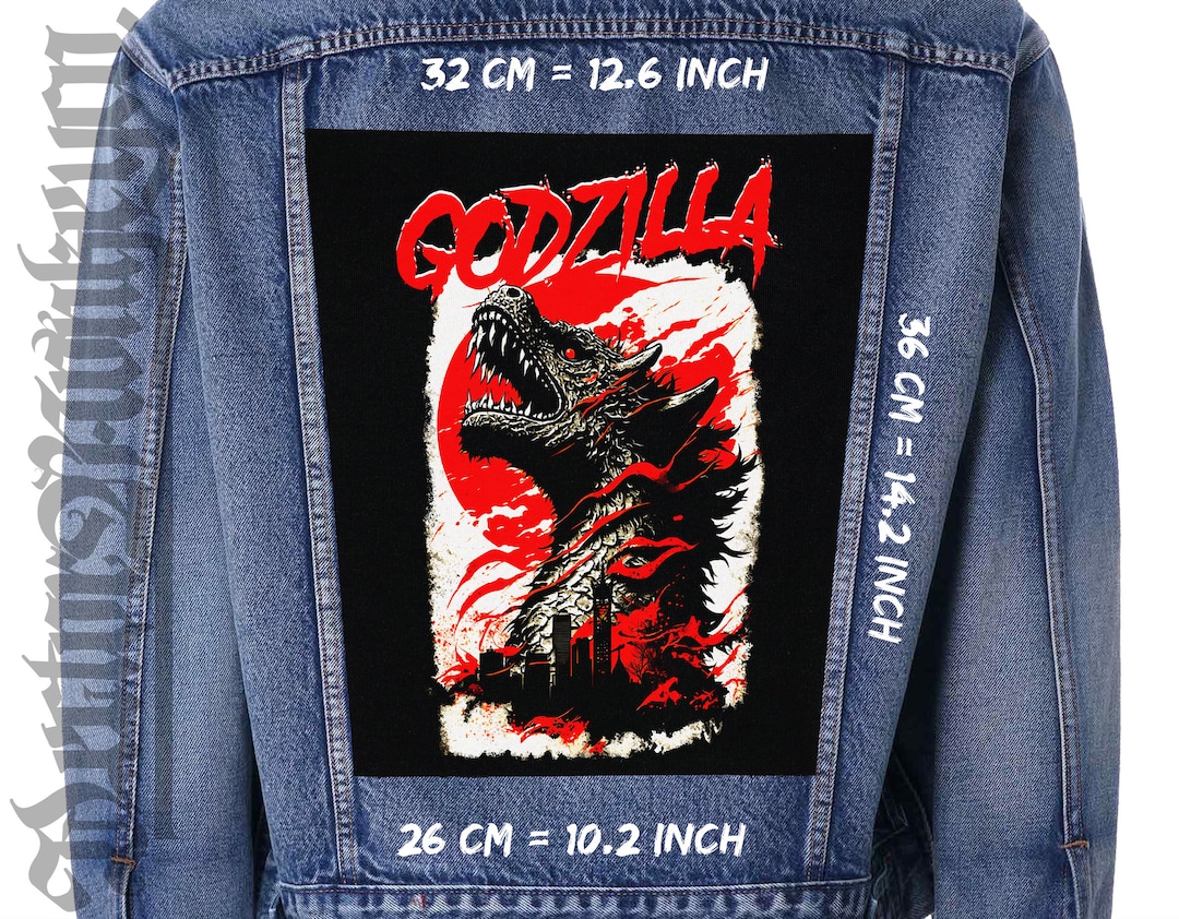 Godzilla - Back Patch, Versatile Style for Jackets, Vests and Flannels ...