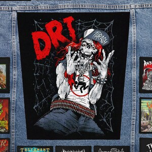Custom Thrash Metal Denim Battle Vest With Patches - Etsy