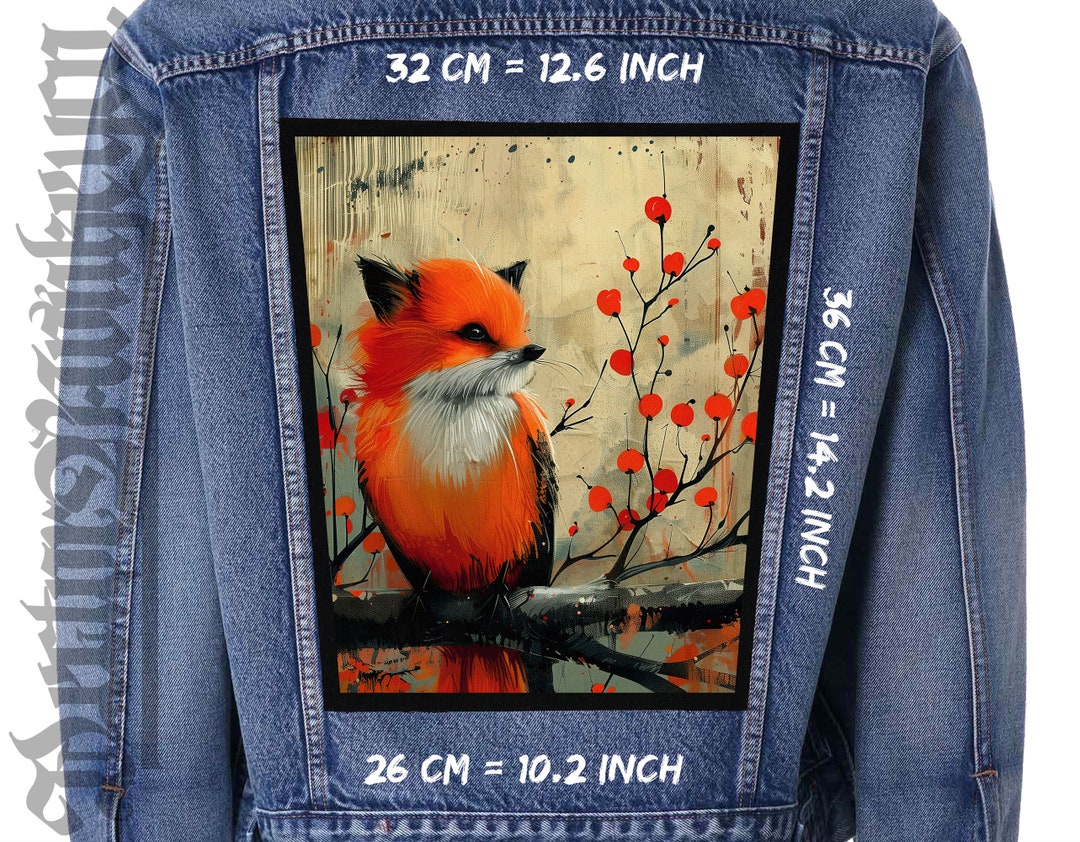Foxy Bird - Back Patch-photo Backpatch for Jackets,vest and Flannels ...