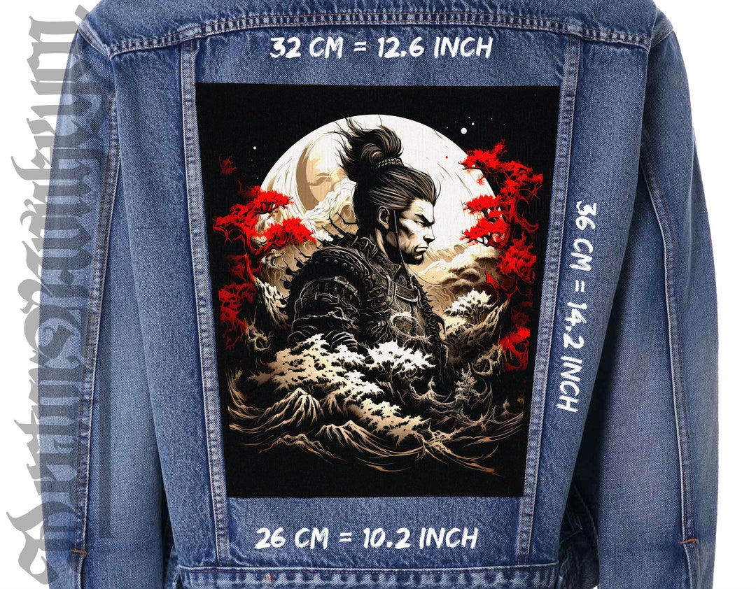 Samurai Warrior,back Patch,backpatch,thick Black Canvas,patch for ...