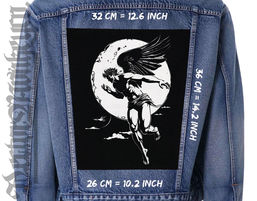 Flight of Icarus Backpatch: elegância mítica para seu traje, Backpatch ...