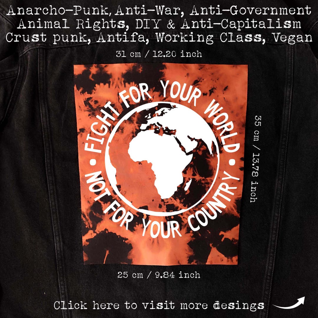 Hand-bleached Anarcho-punk Back Patch: DIY Vegan Crust Punk - Etsy