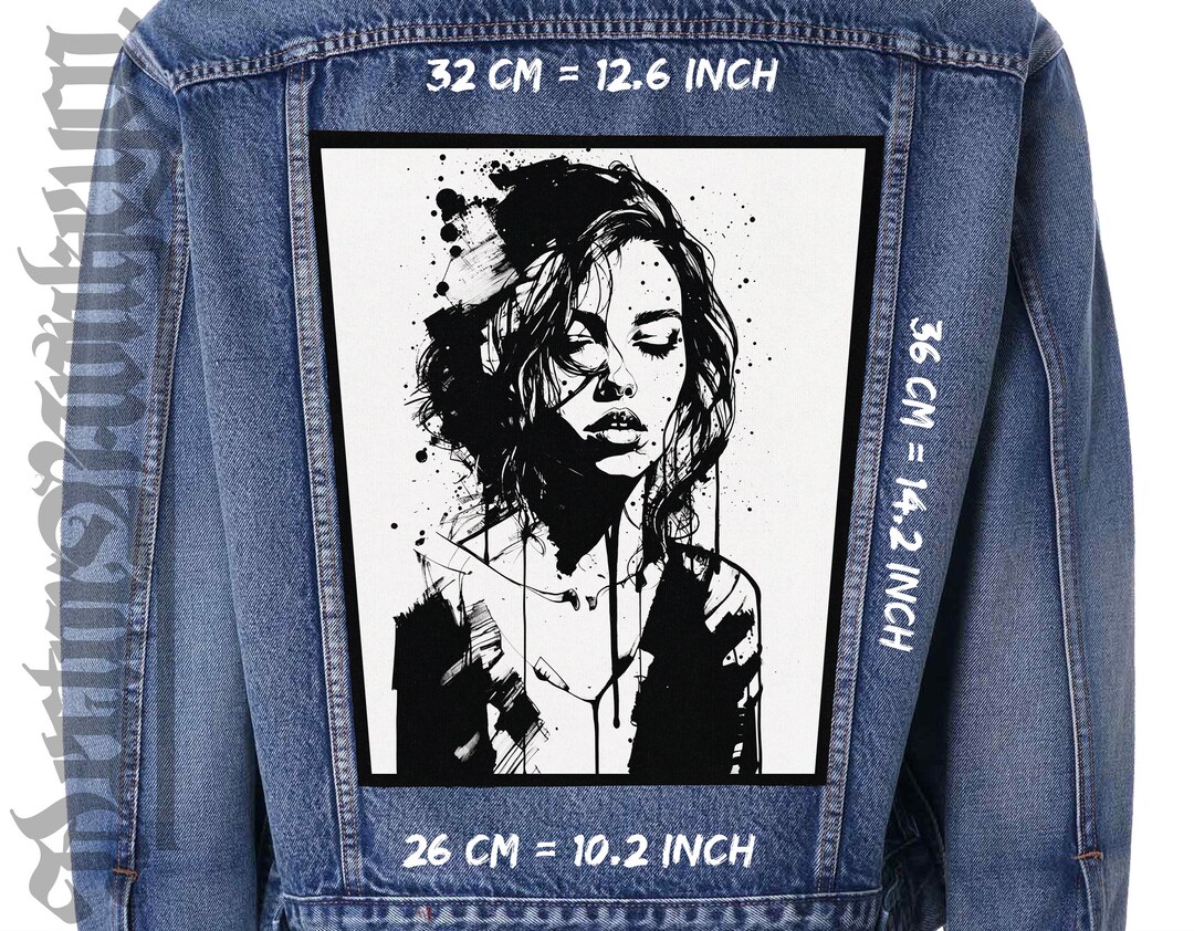Girl Face - Back Patch, Versatile Style for Jackets, Vests, Flannels - Etsy