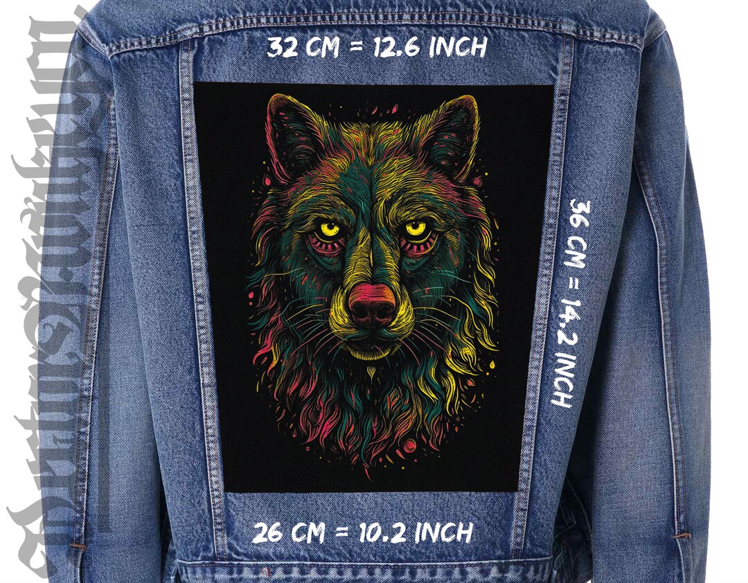 Wolf Back Patch Vivid Color Design for Jacket/vest Unique Urban Streetwear Fashion Patch - Etsy