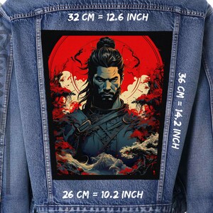 Japanese Warrior Back Patch - Samurai Culture Design for Jackets, Vests ...