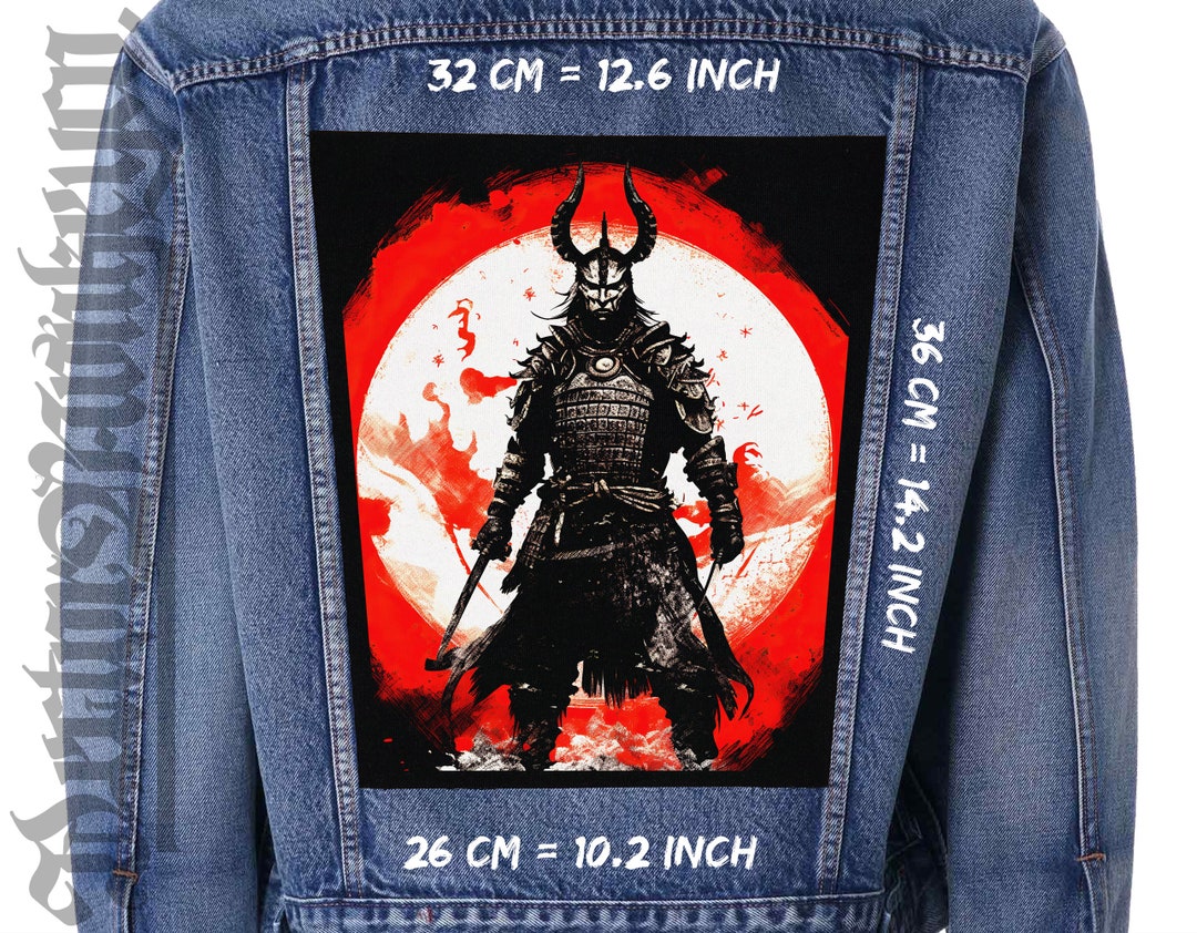 Authentic Samurai Japan Warrior Back Patch for Jackets,vests and Flannel Shirts Featuring ...