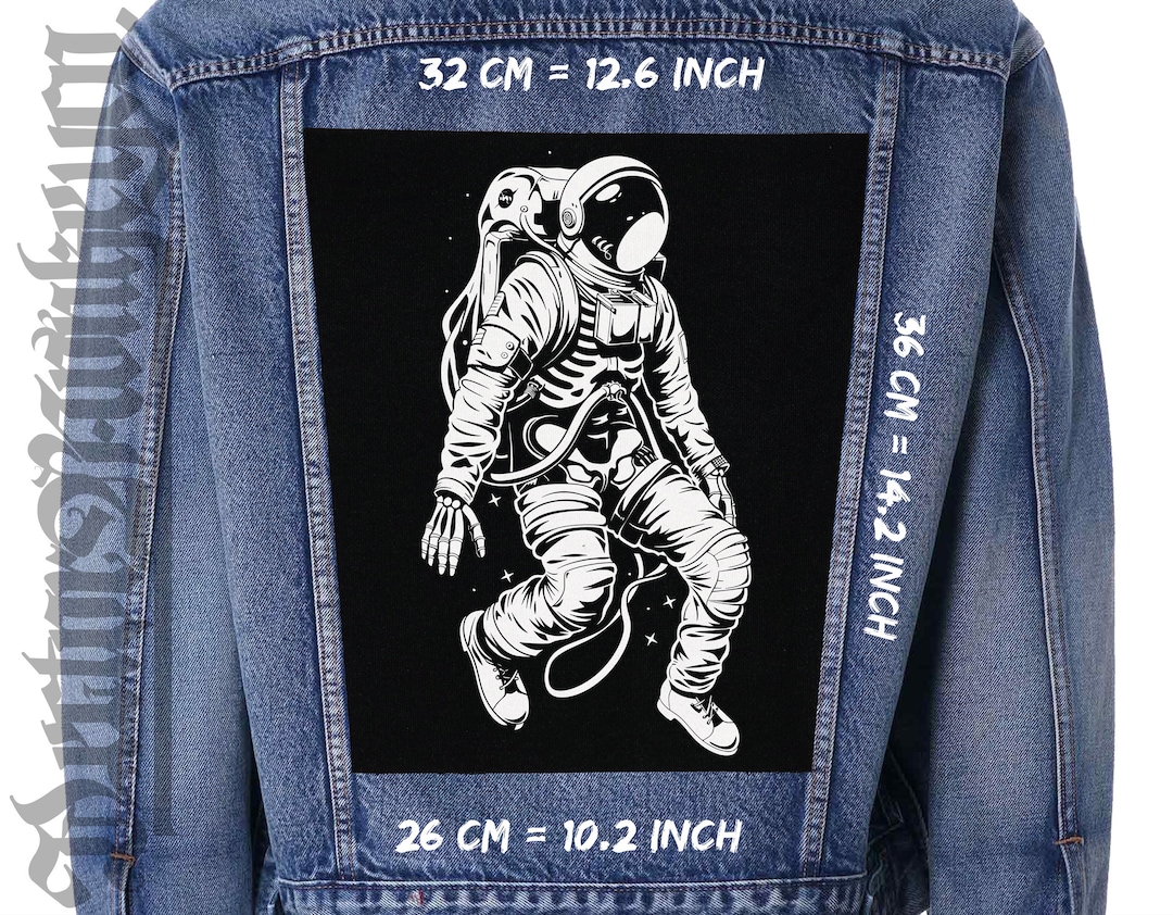 Space Skeleton - Back Patch, Versatile Style for Jackets, Vests and ...