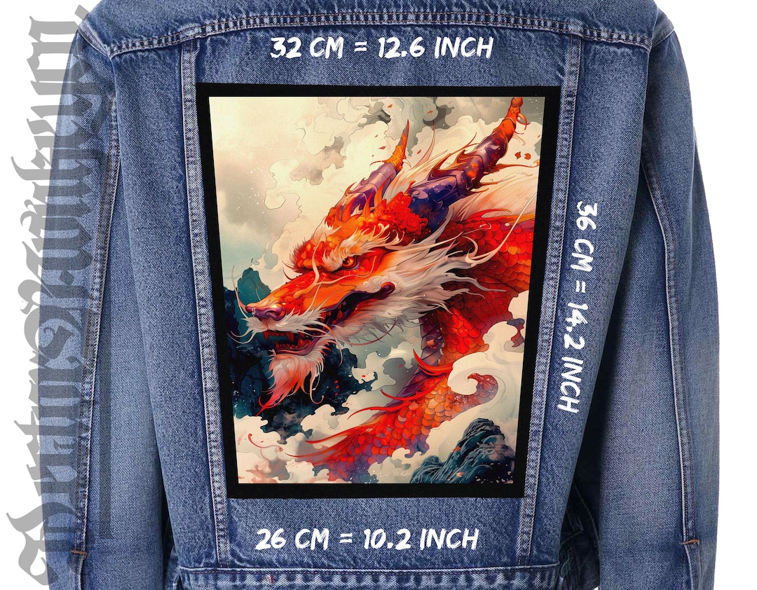 Bold Dragon Canvas Backpatch for Jackets, Vests & Flannels – Mythical ...