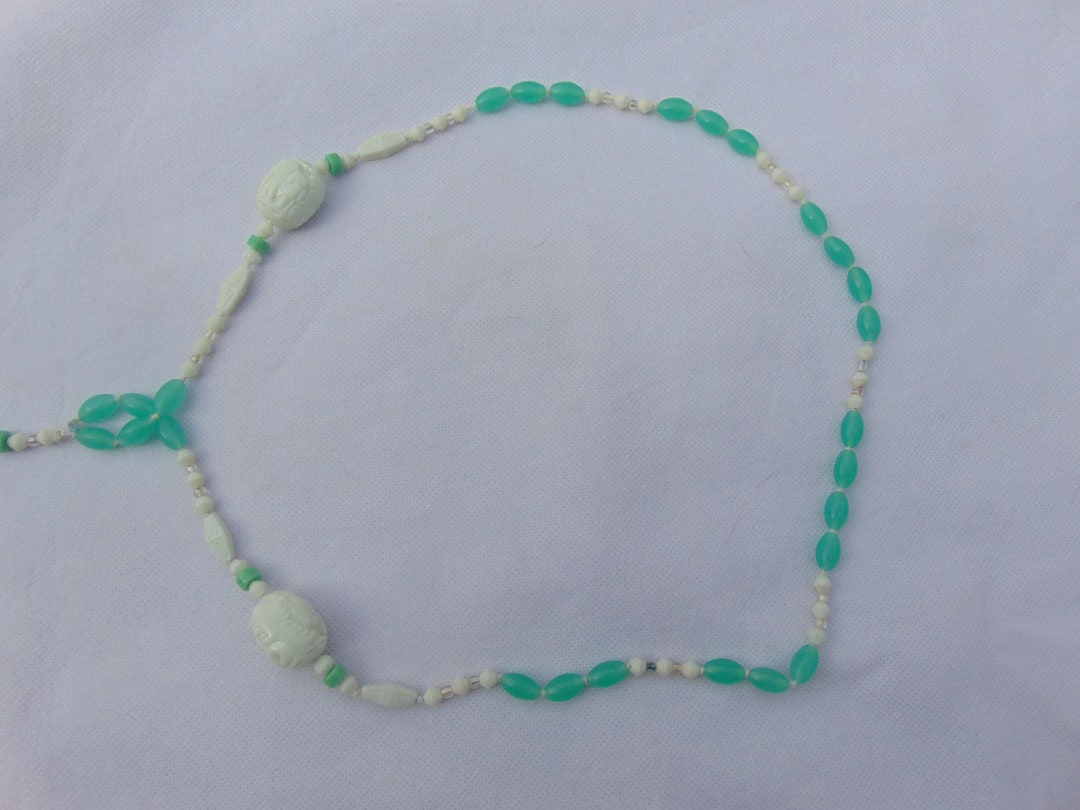 Max Neiger Art Deco Egyptian Revival Glass Beads/necklace - Etsy