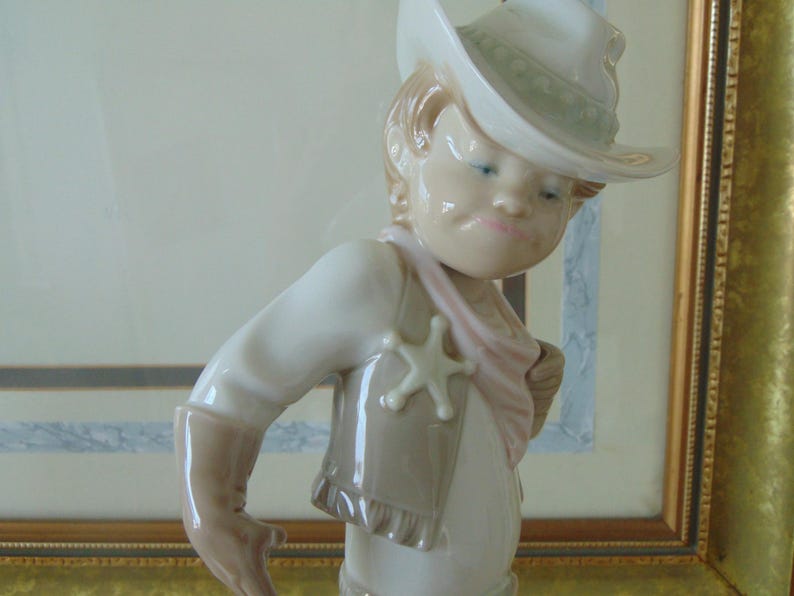 Lladro 4969 sheriff Puppet Cowboy Cowboy Retired - Etsy