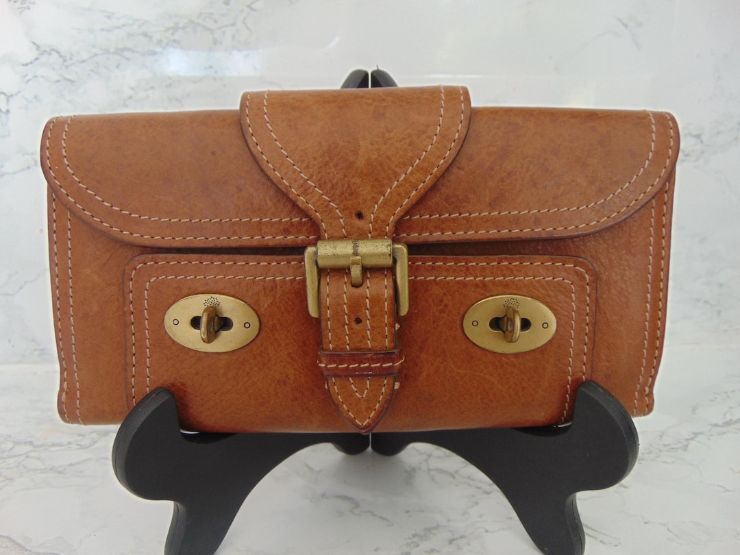 Brown Oak Leather Genuine Vintage Mulberry Concertina Purse - Etsy