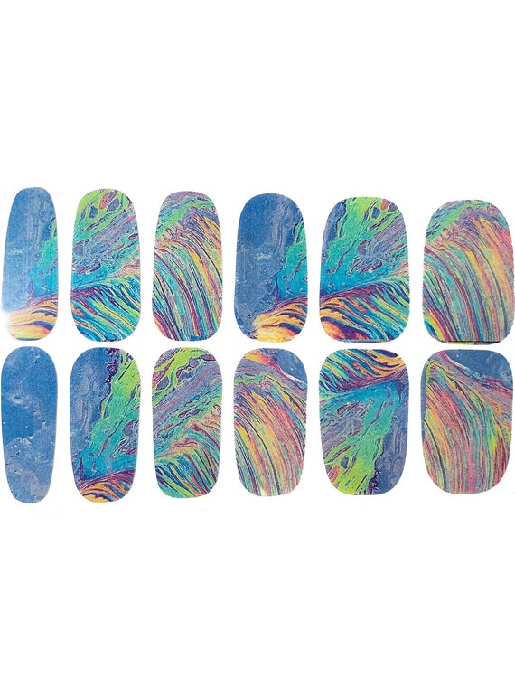 Oil Paint Drip Nail Wraps | Etsy