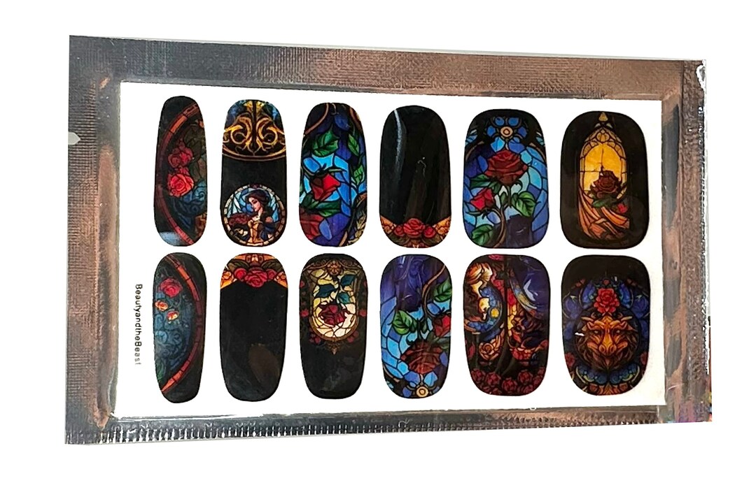 Beauty and the Beast Nail Wraps - Etsy