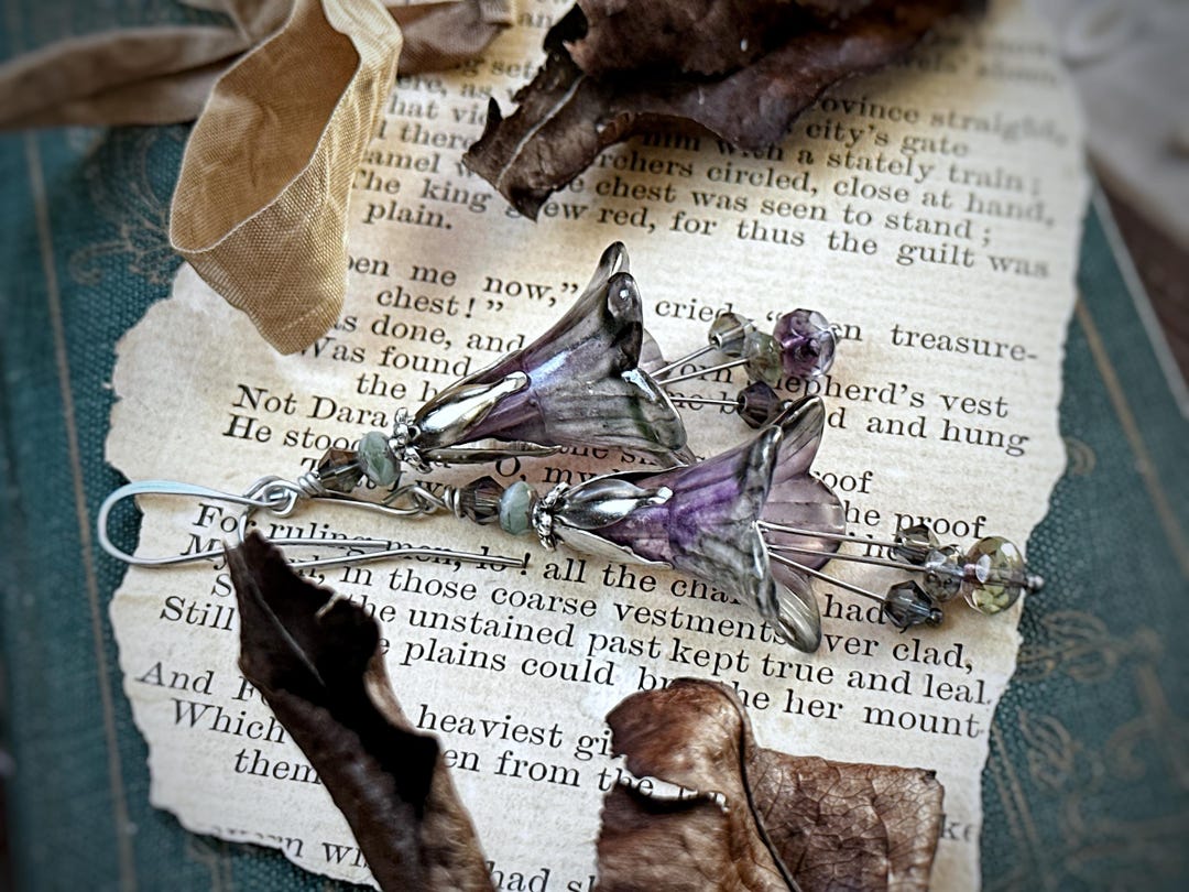 Everwood Forest Dark and Enchanting Color Mix Fairy Flower Earrings ...