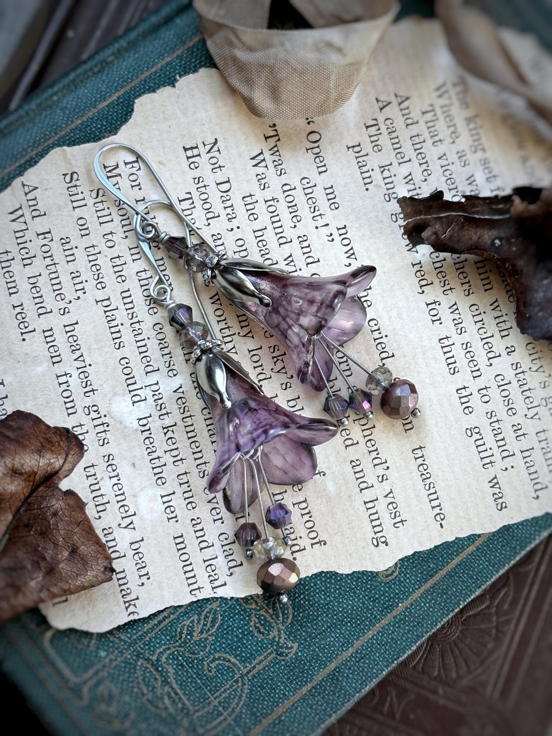 Everwood Forest Dark and Enchanting Color Mix Fairy Flower Earrings ...