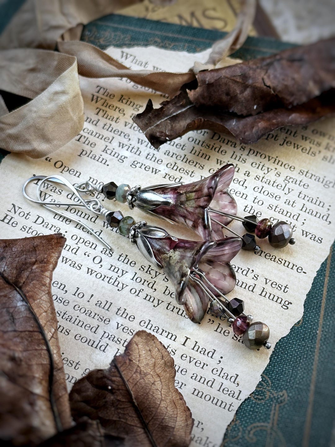 Everwood Forest Dark and Enchanting Color Mix Fairy Flower Earrings ...