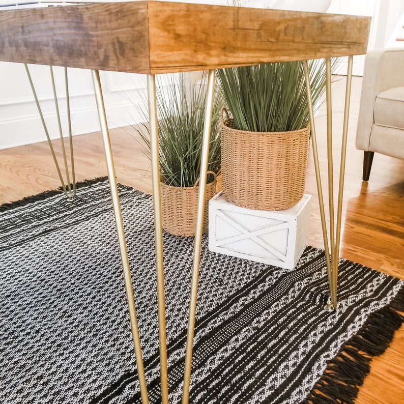 Kingsley Collection Mirrored Chevron Desk | Etsy