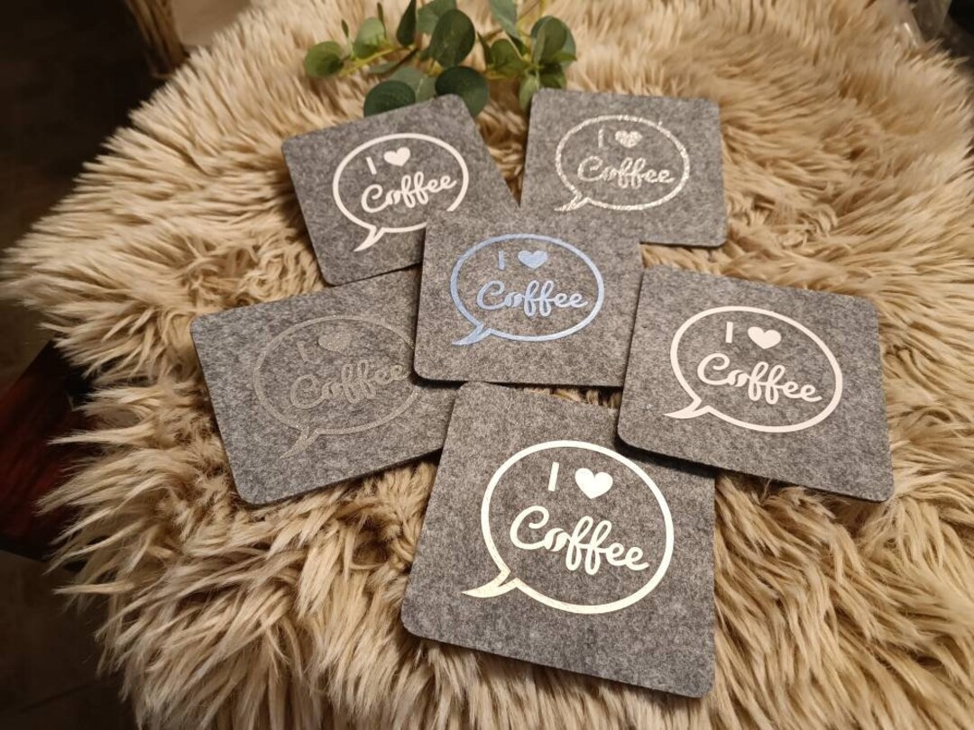 Small Glass Coasters Made of Felt #souvenir#gift Idea#mother's Day # ...