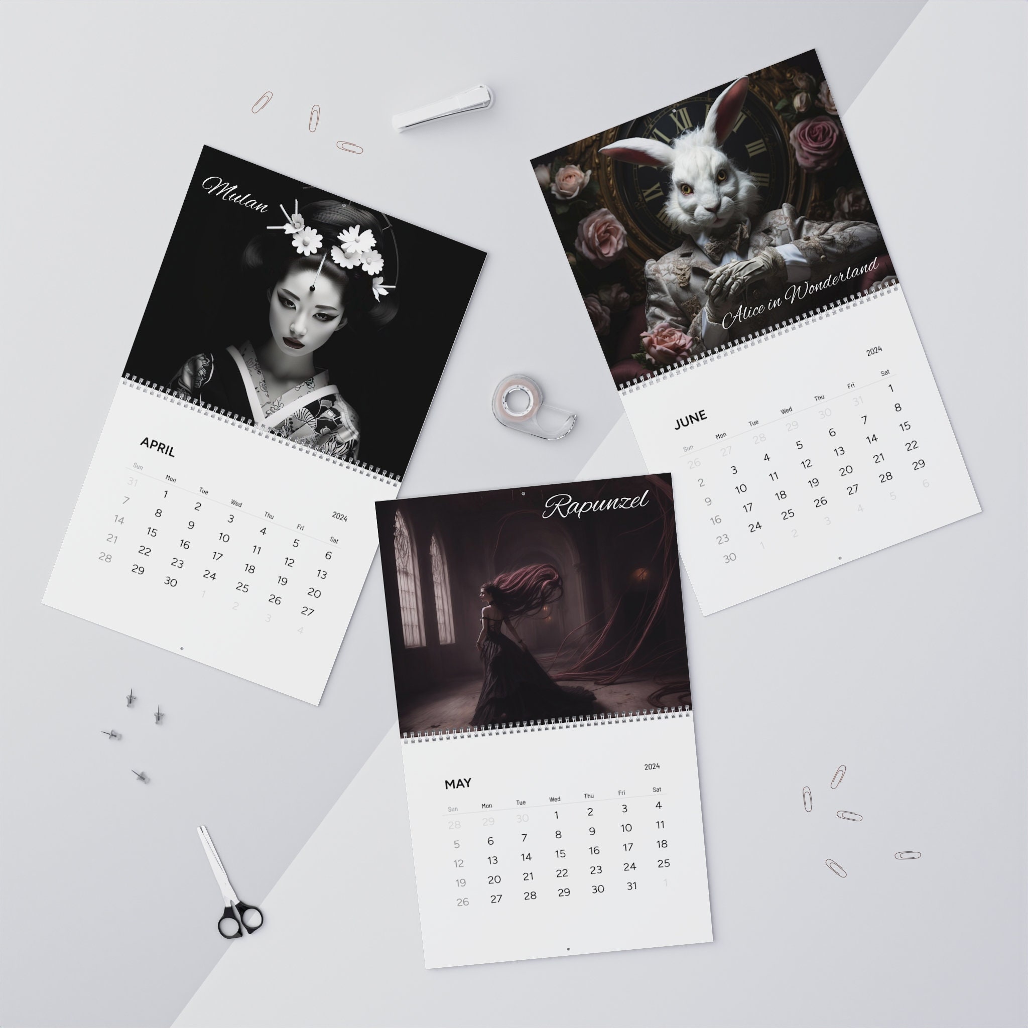 Dark Fairy Tales calendar 2024 Goth Princess Calendar 2024 sold by ...