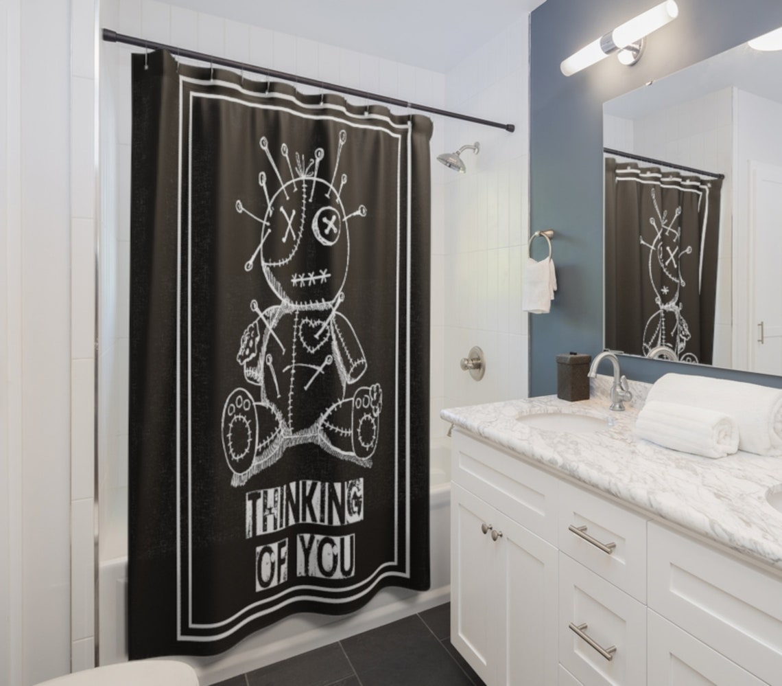 Goth Shower Curtain Gothic Home Décor Goth Bathroom Décor - Etsy
