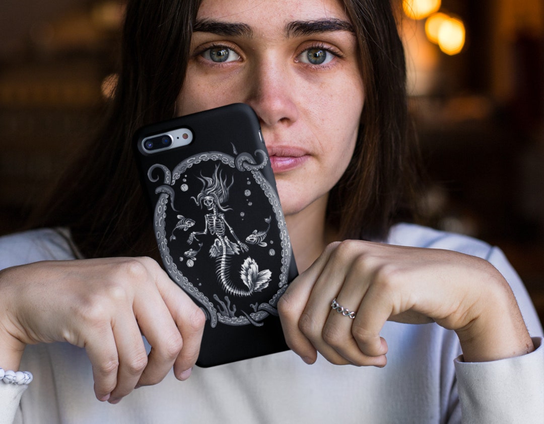 Gothic Skeleton Phone Cases Goth Mermaid Tough Case Occult Case ...