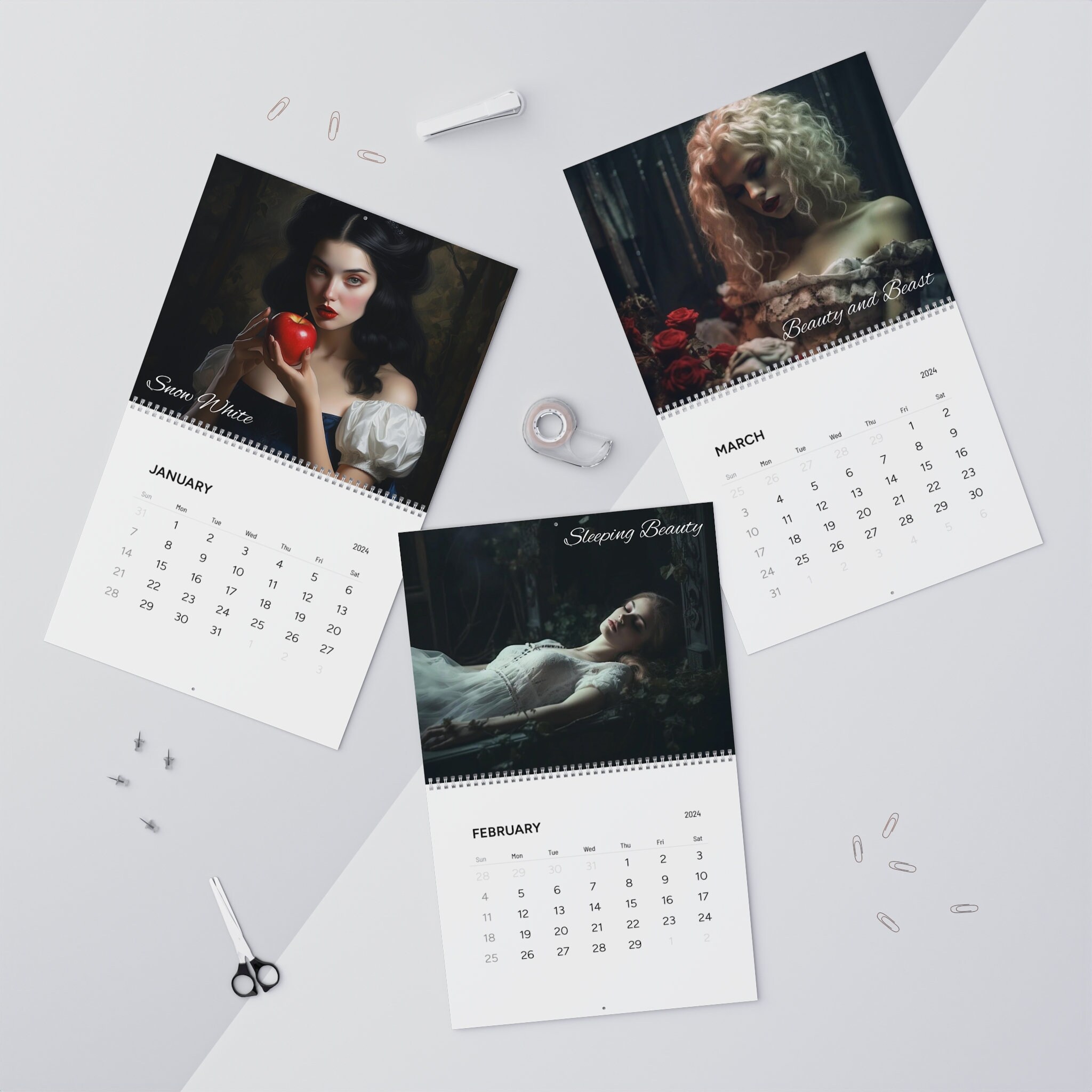 Dark Fairy Tales calendar 2024 Goth Princess Calendar 2024 sold by ...