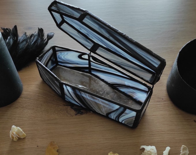 Gothic Coffin Box Stained Glass Jewelry Box Gothic Jewelry - Etsy