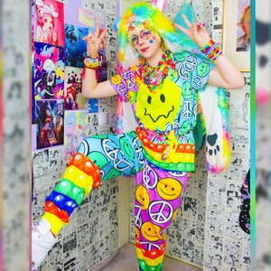 Kidcore Clothes Rainbowcore Jogger Cute Harajuku Pants Jfashion ...