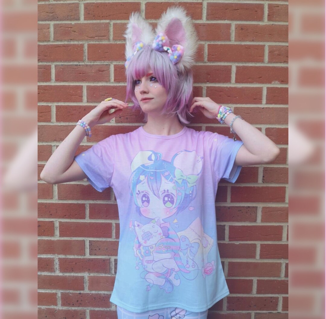 Enchanted Chibi Fairy Kei Shirt Dreamy Pastels and Whimsical Yume ...