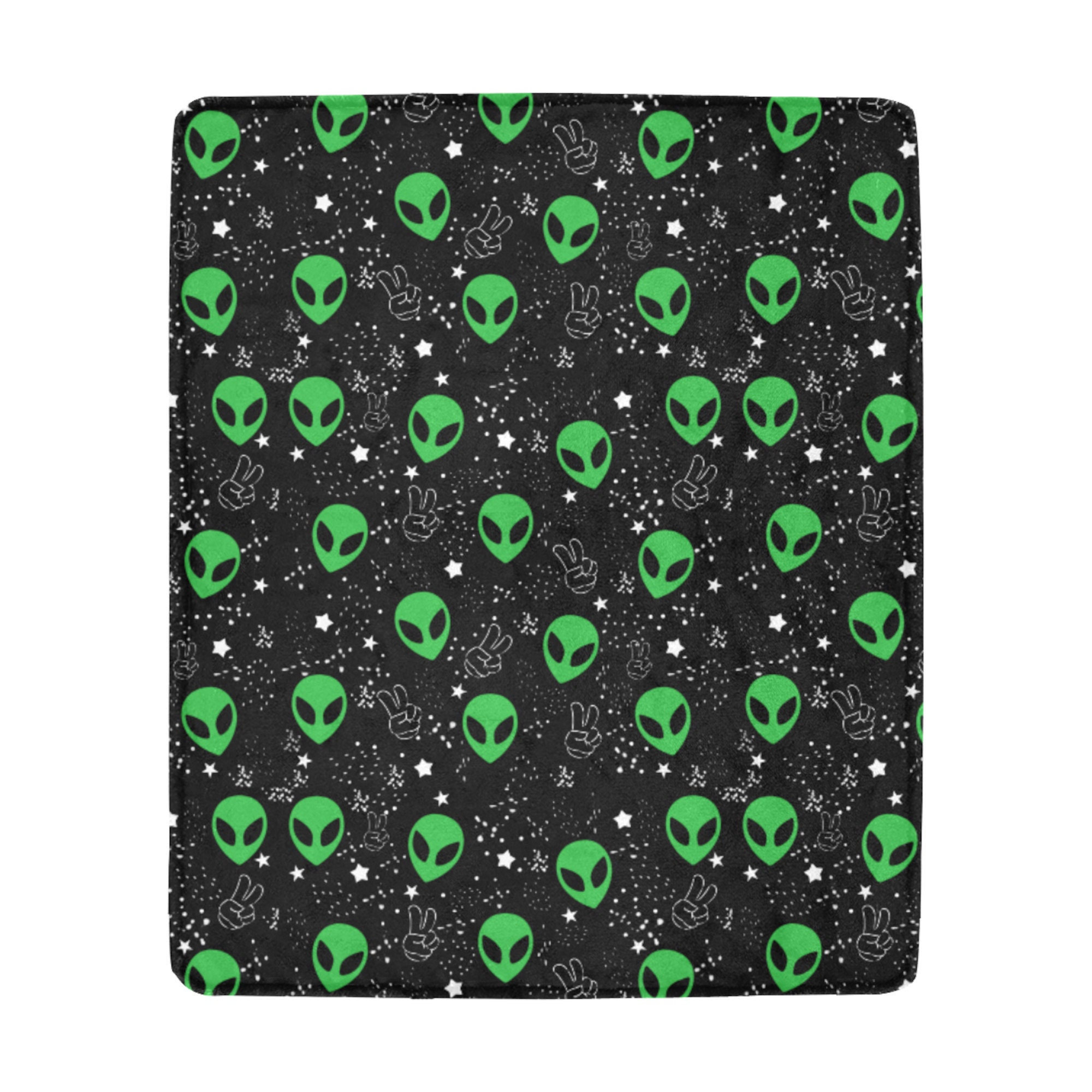 Alien Fleece Blanket Alien Bedding Area 51 Fleece Blanket | Etsy
