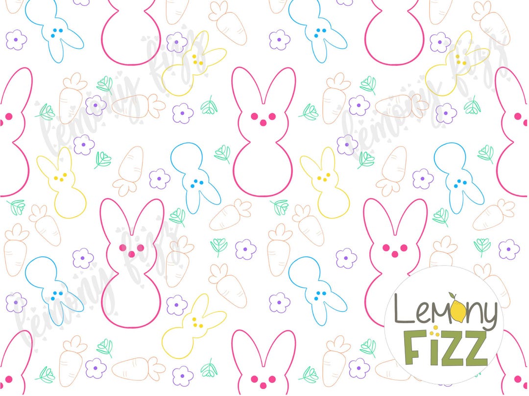 Easter Bunny Seamless Pattern: Spring Fabric Design (digital Print) - Etsy