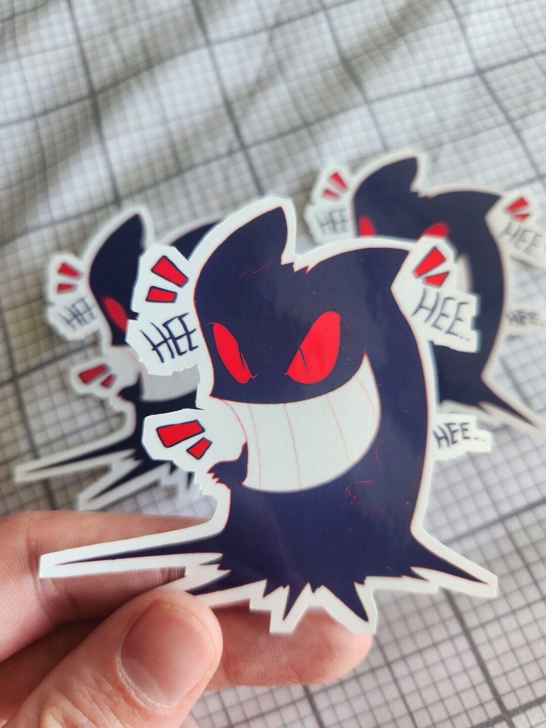 Gengar Giggling Vinyl Sticker Pokemon Scarlet and Violet - Etsy