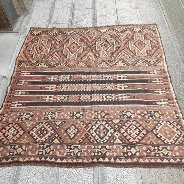 Brown Kilim Rug - Etsy