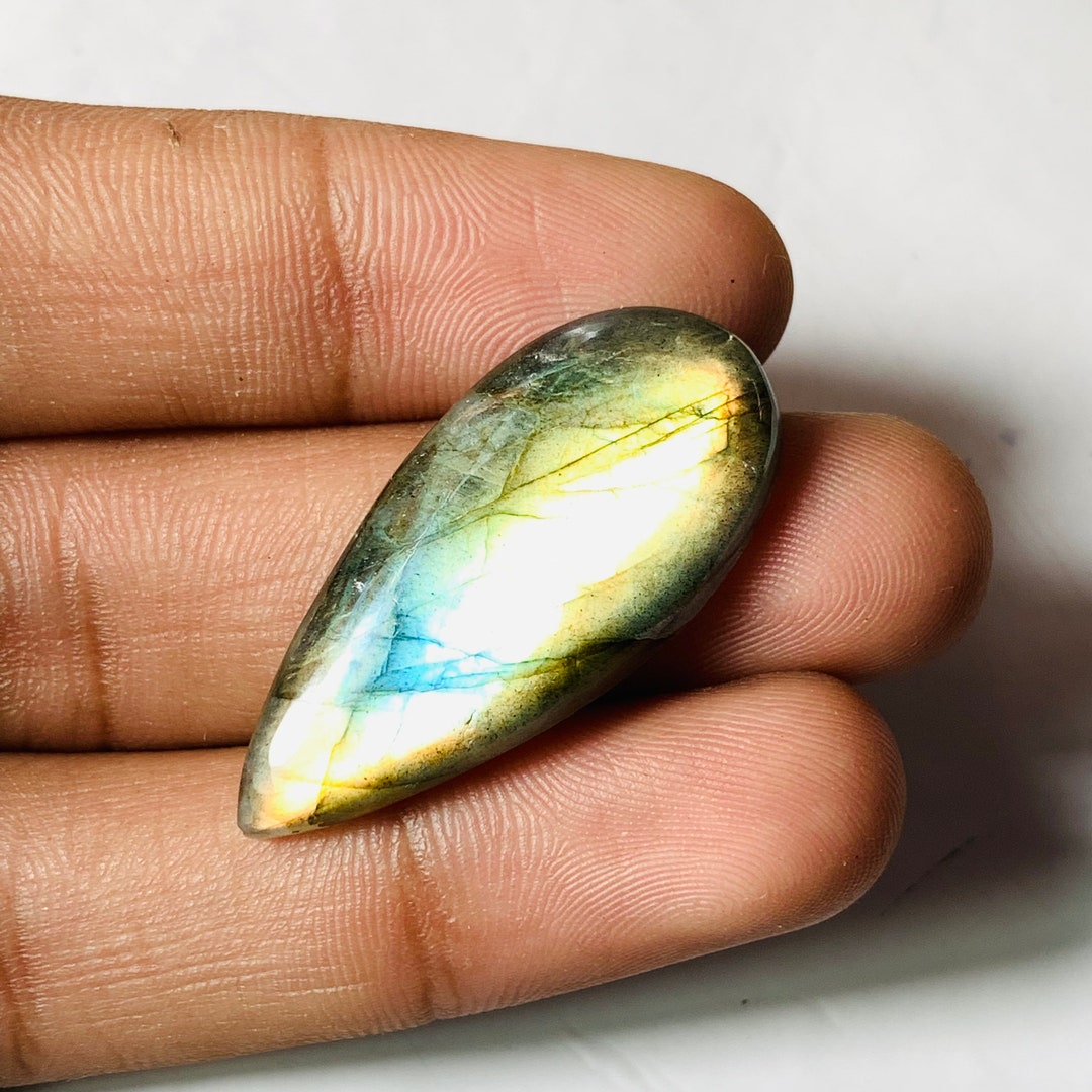 Beautiful Labradorite Smooth Cabochon Gemstone Size 36x16x6 MM Flashy ...