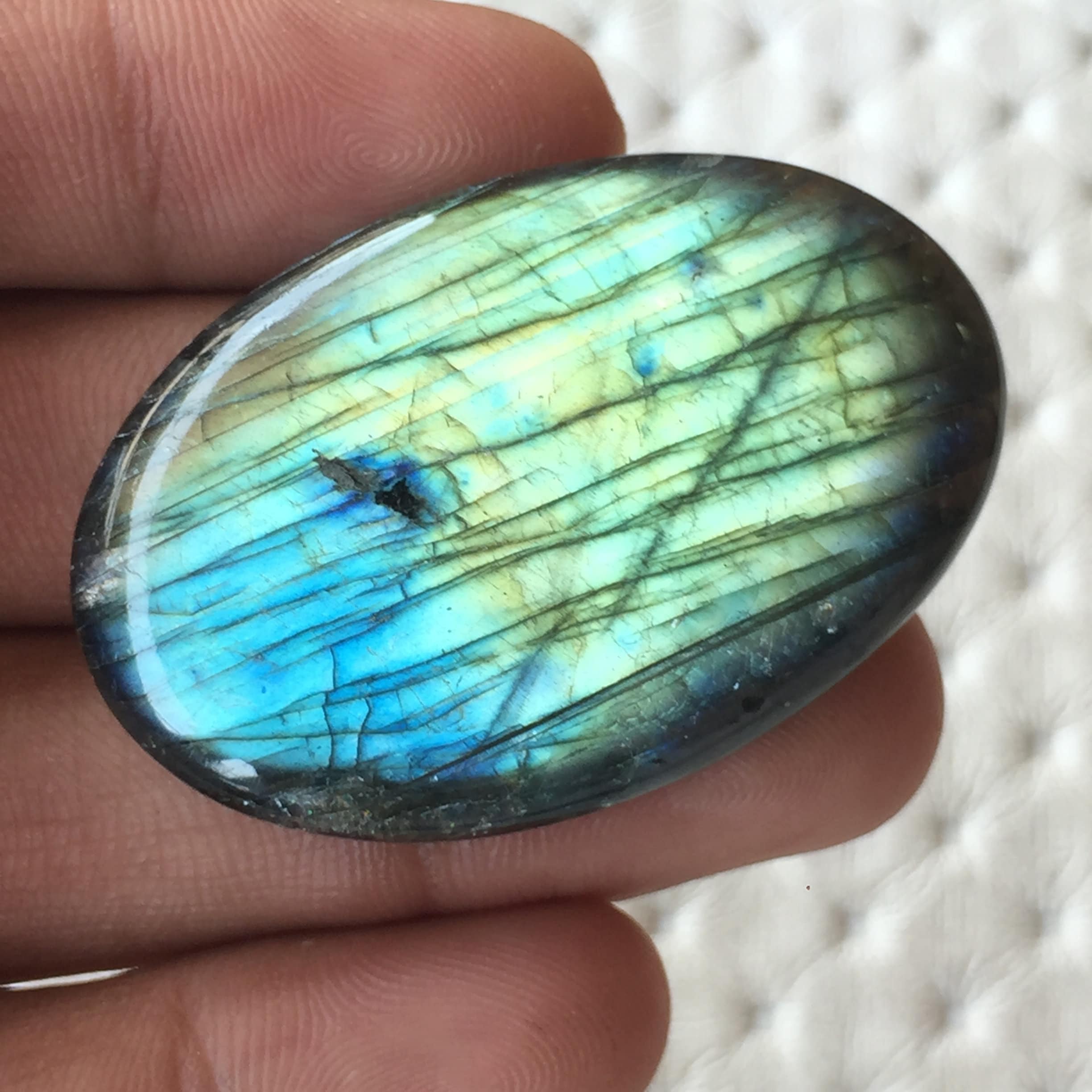 Green Flashy Labradorite Cabochon Gemstone 100% Natural - Etsy UK