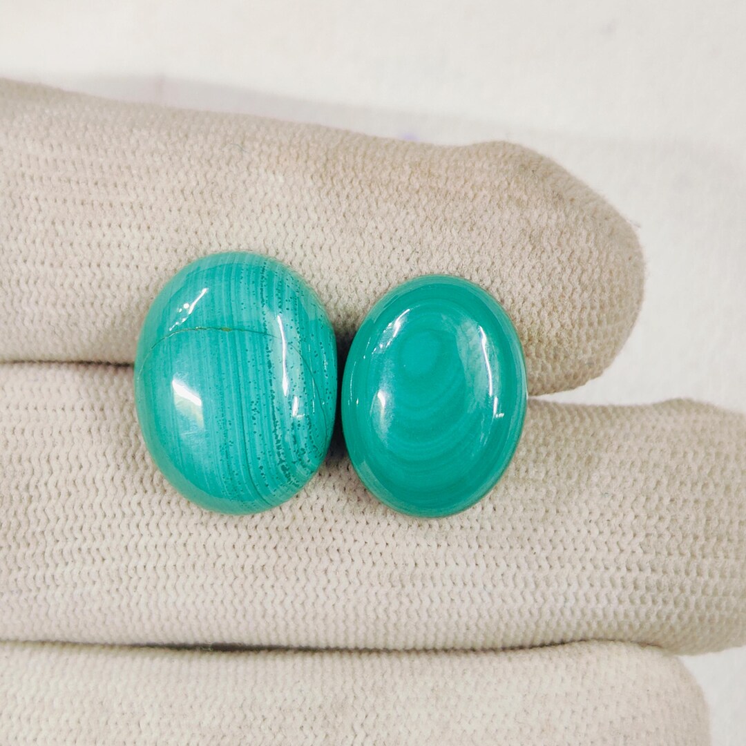 Very Pretty Malachite Oval Shape Cabochon Size-18x14x6 MM 13x17x5 MM 2 ...
