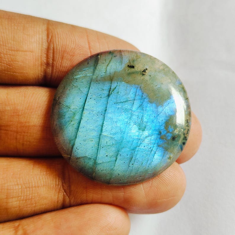Best Quality Blue Fire Labradorite Cabochon Size 32x32x5 MM Both Side ...