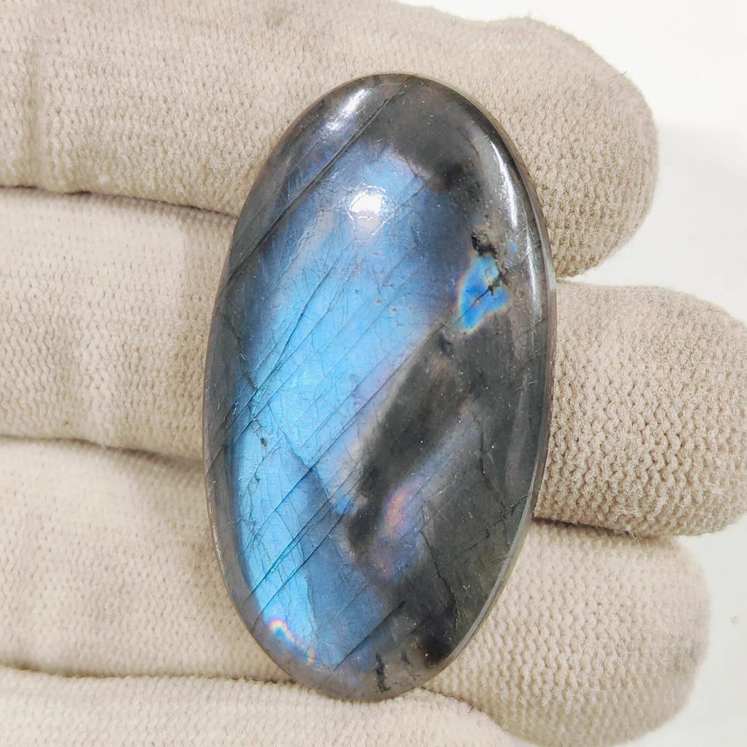 Spectrolite Labradorite Cabochon, Oval Gemstone (46x26x6mm) - Etsy