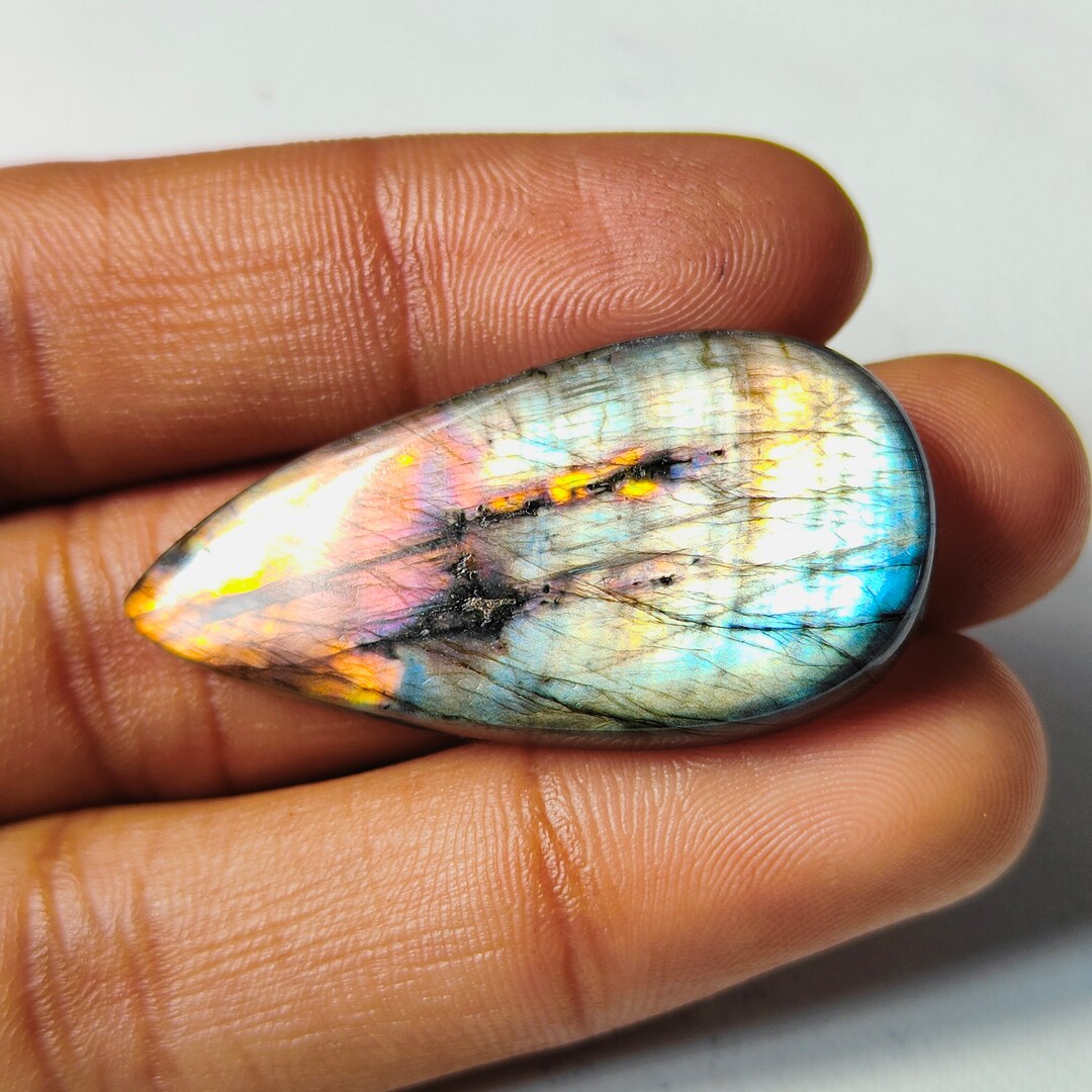 Rarest Flashy Labradorite Stone Smooth Cabochon Loose Gemstone Natural ...