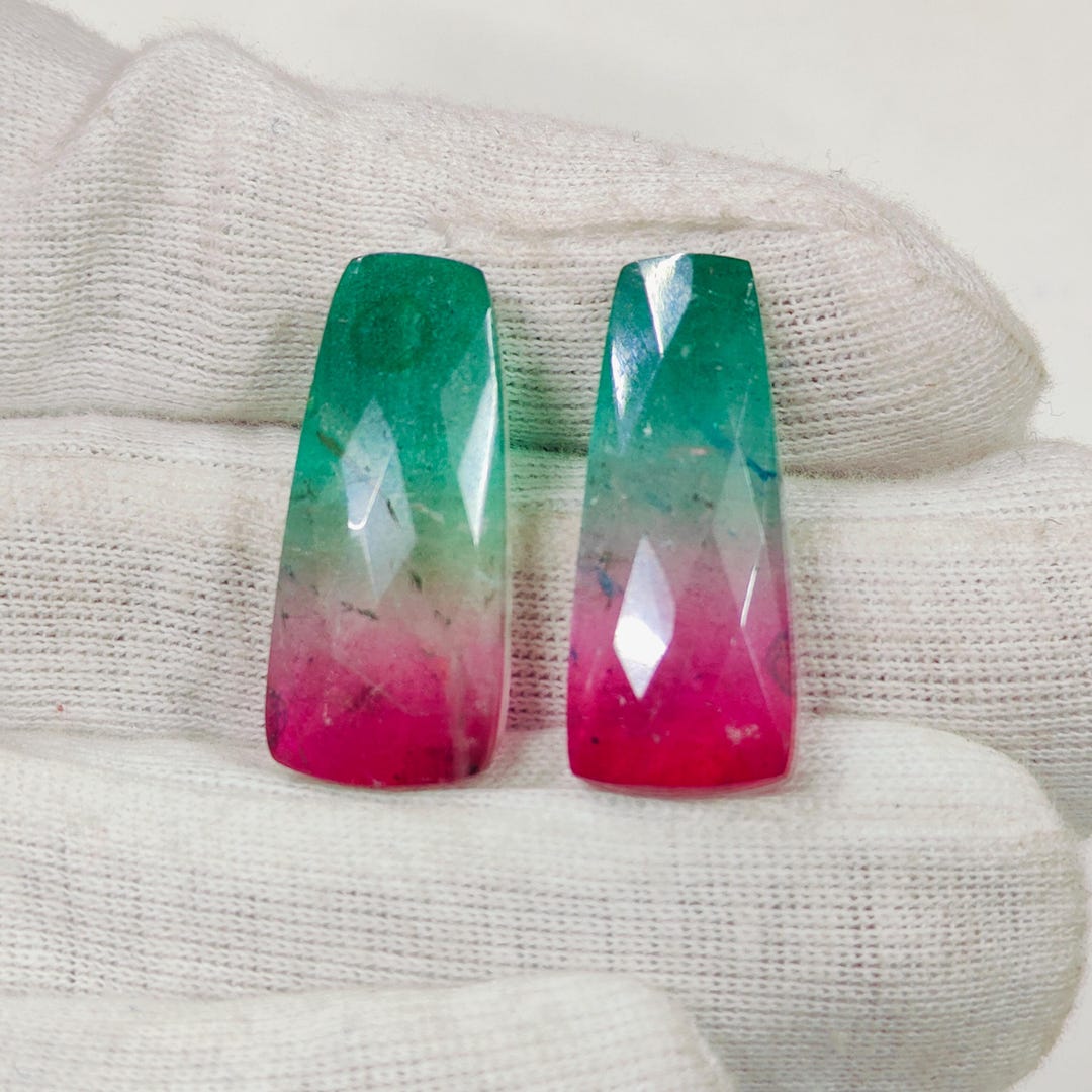 Designer Doublet Hydro Glass Pair Size 29x12x7 MM Handmade Polish ...