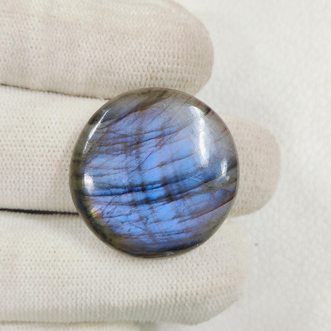Rare Quality Purple Flashy Labradorite Cabochon Round Shape Size ...