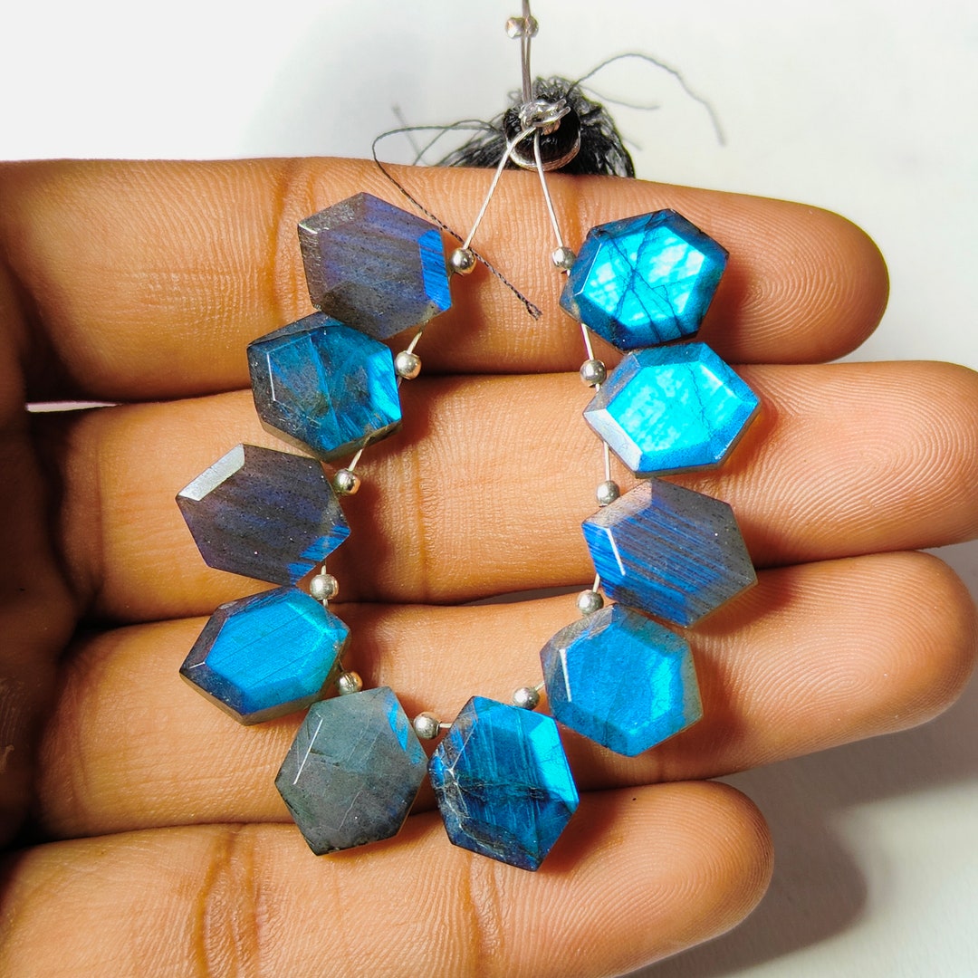 Blue Flashy Labradorite Briolette Gemstone Strand Size 14x10 MM Fancy ...