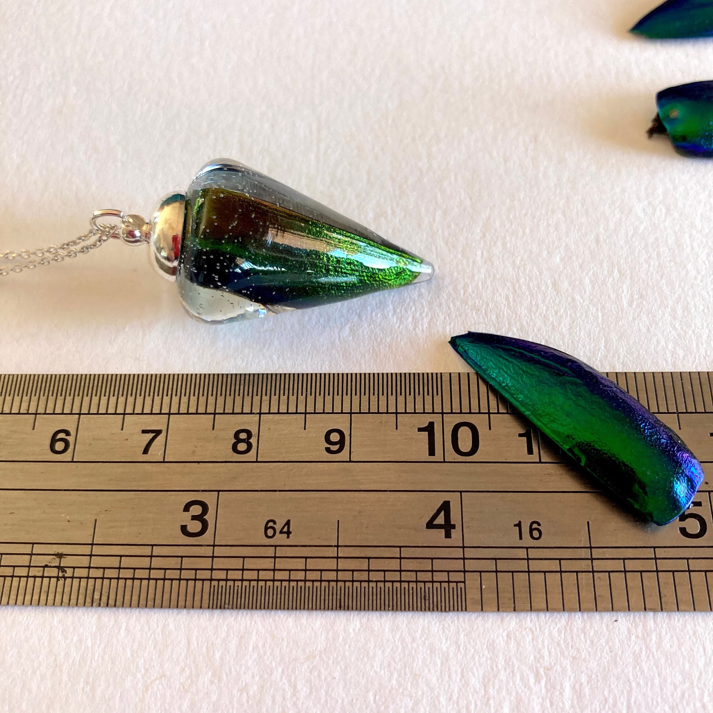 Green Pendulum Jewel Beetle Wing Case in Resin - Etsy