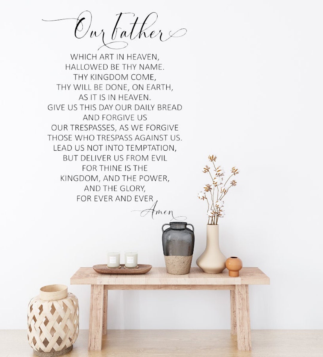 Scripture Lord's Prayer Wall Decal Sticker Religious Christian Bible ...