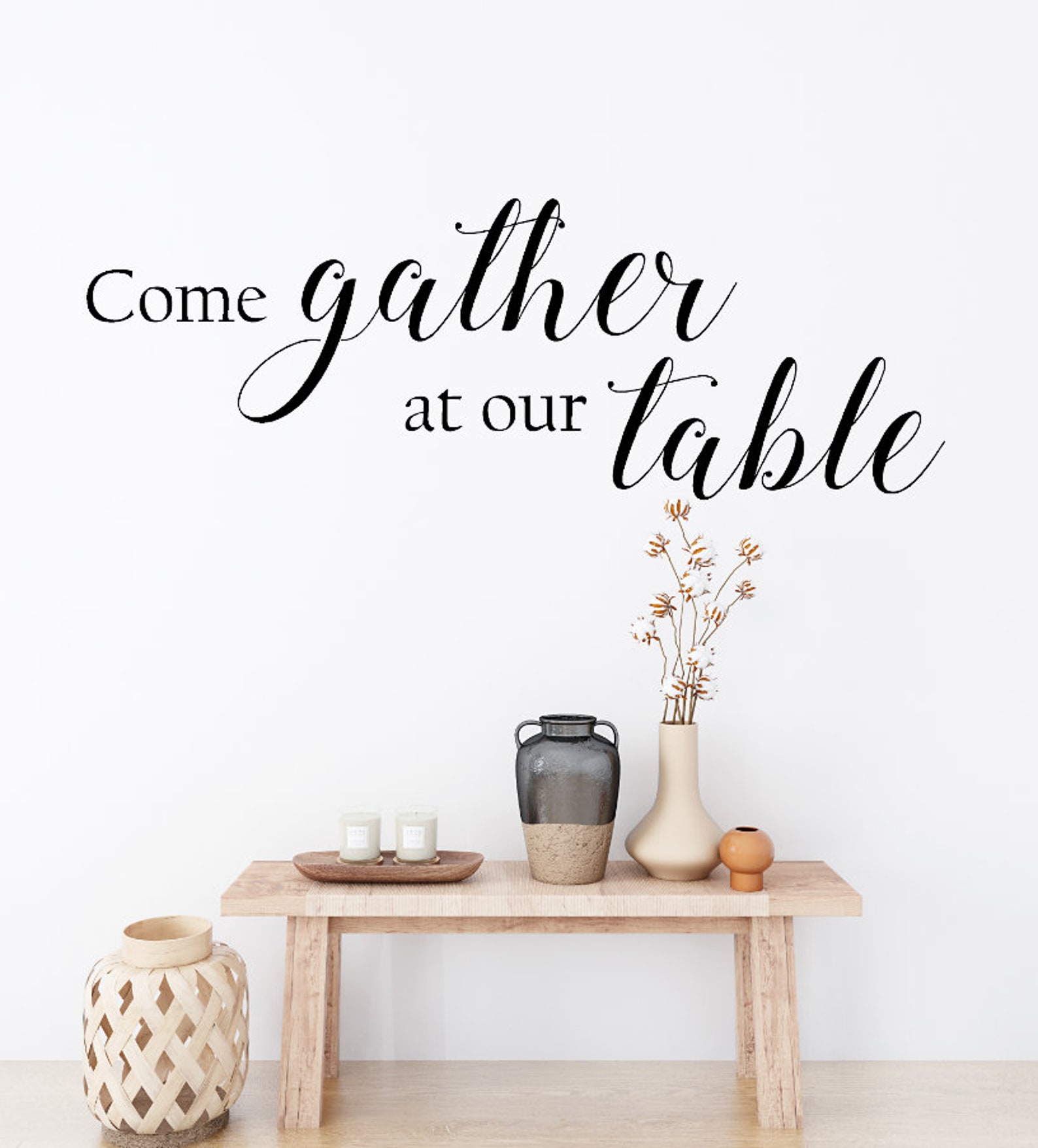 Gather at Our Table Wall Decal Sticker Kitchen Dining Room - Etsy